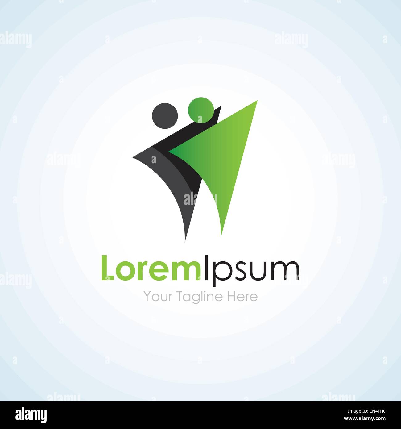 Two people partnership dance success simple business icon logo Stock ...