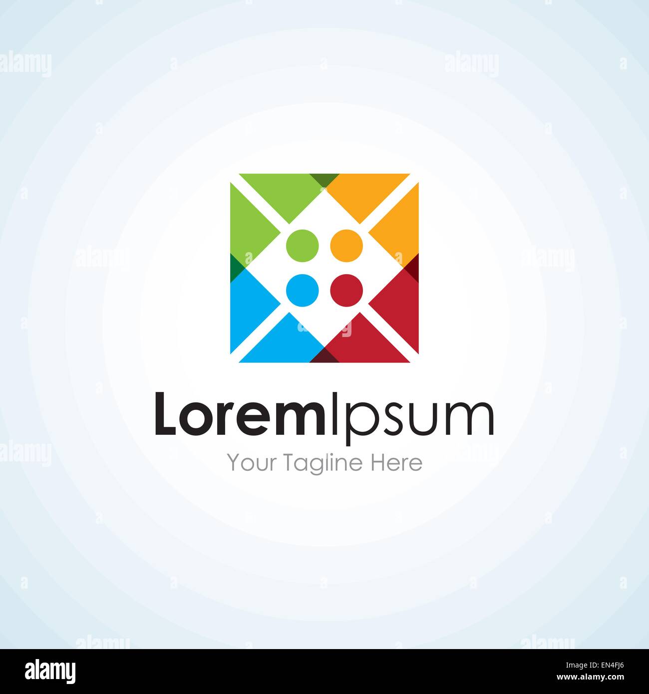 Colorful people group partnership simple business icon logo Stock ...