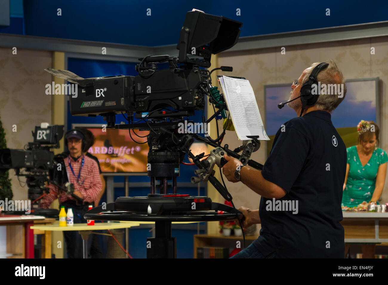 Recording TV show ARD-Buffet Stock Photo - Alamy