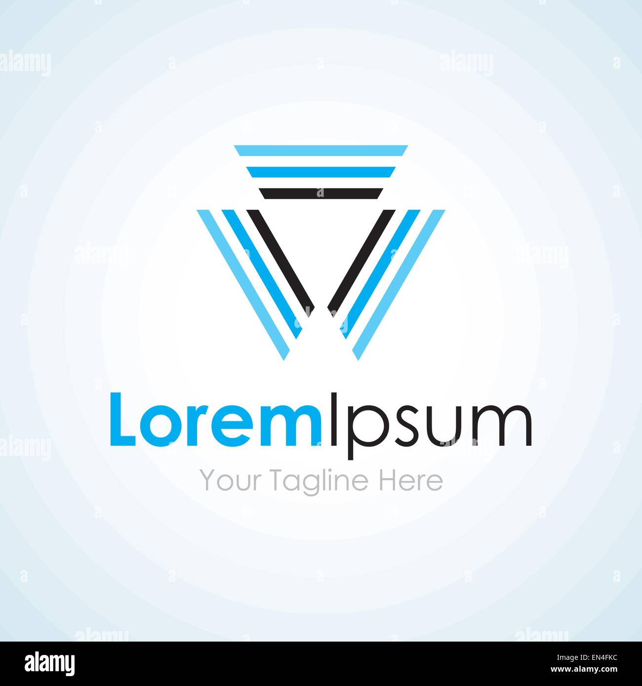 Technology triangle wave transmissions simple business icon logo Stock ...