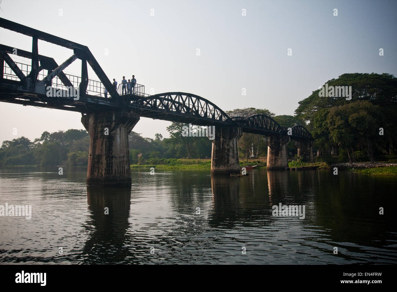 Bridge over river Kwai, Kanchanaburi, Thailand Stock Photo - Alamy