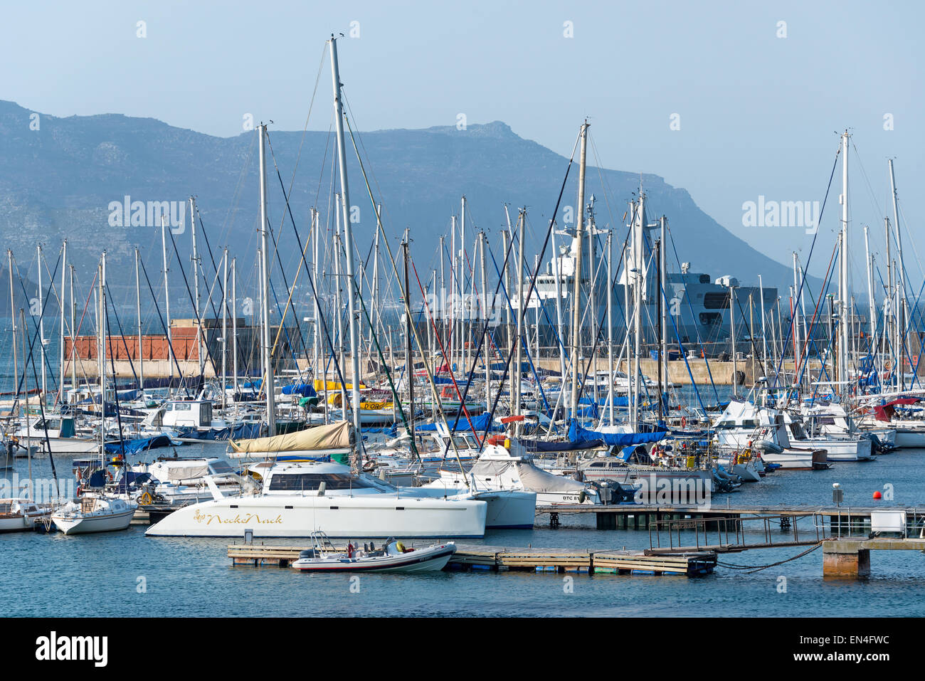 Yacht Marina and Naval Harbour view, Simon’s Town (Simonstad), Cape ...