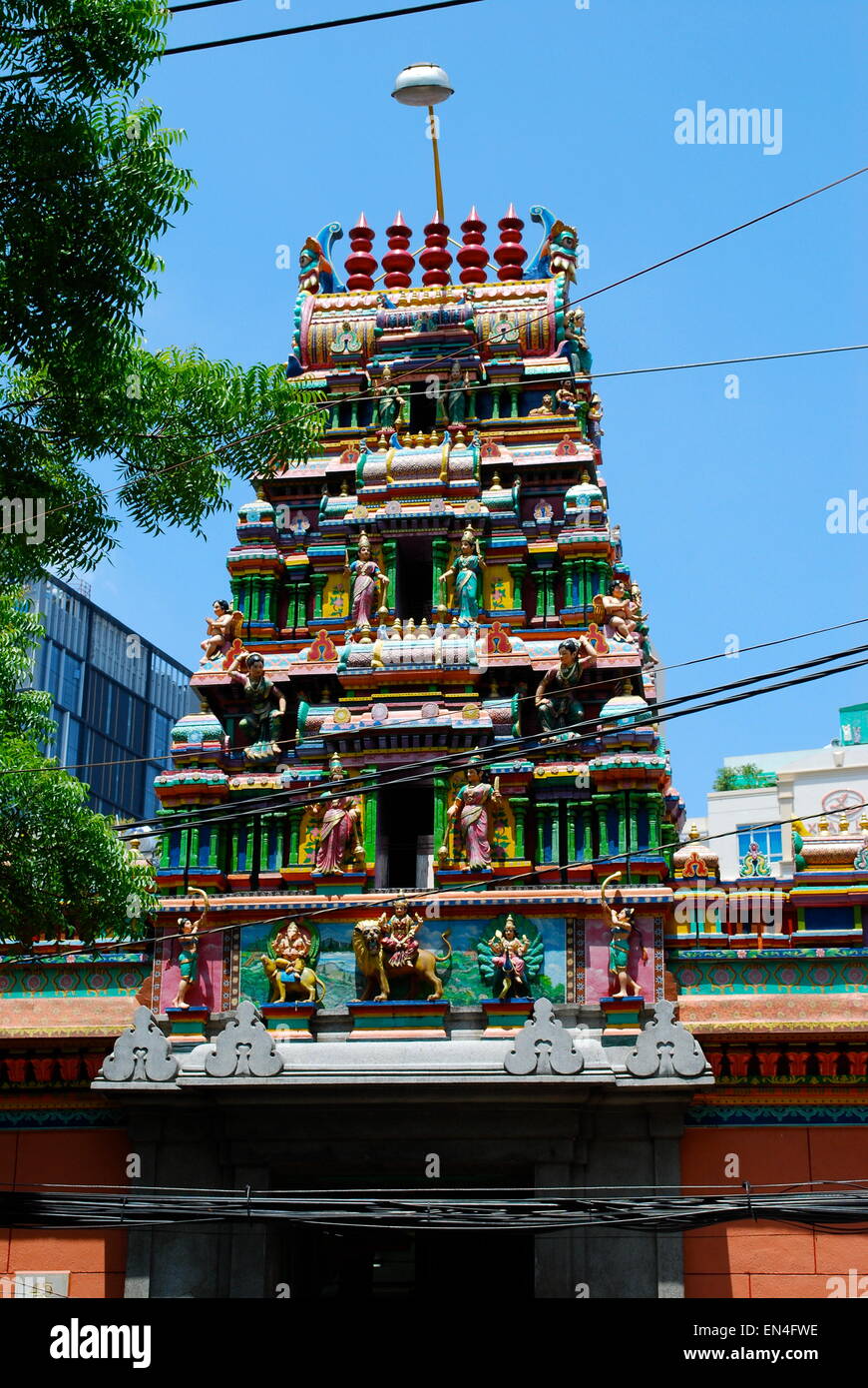 Colourful tower in Ho Chi Minh City (Saigon), Vietnam Stock Photo - Alamy