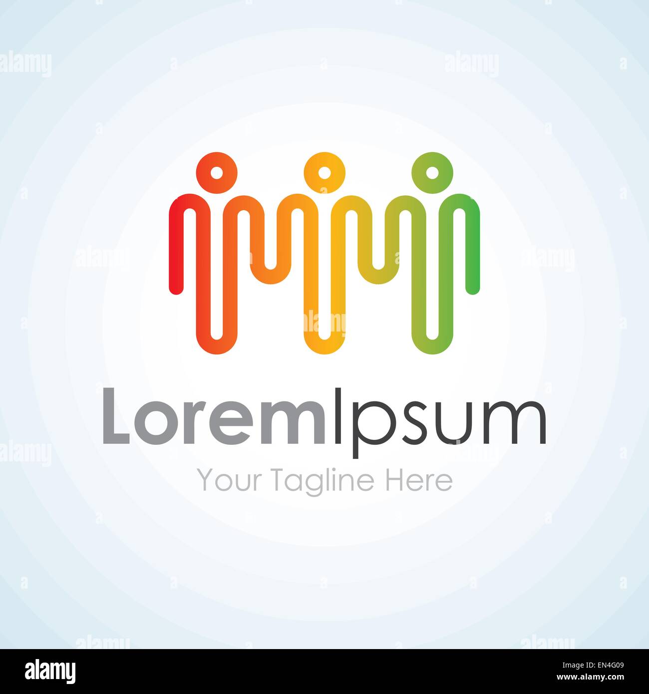 Human chain one line simple business icon logo Stock Vector Image & Art ...