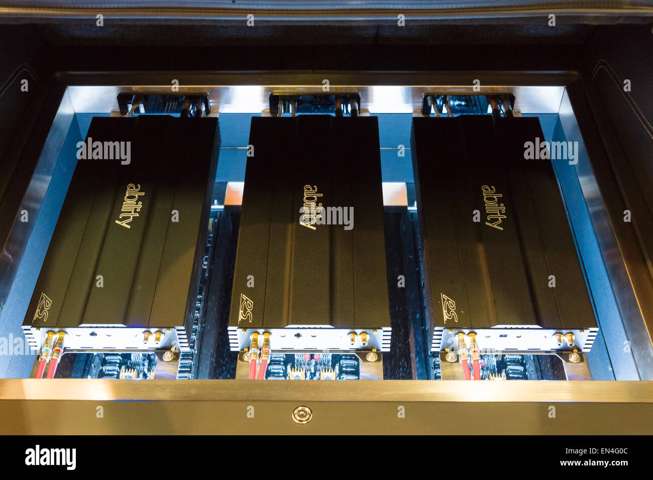 Car audio. Amplifier RS Audio Ability Stock Photo - Alamy