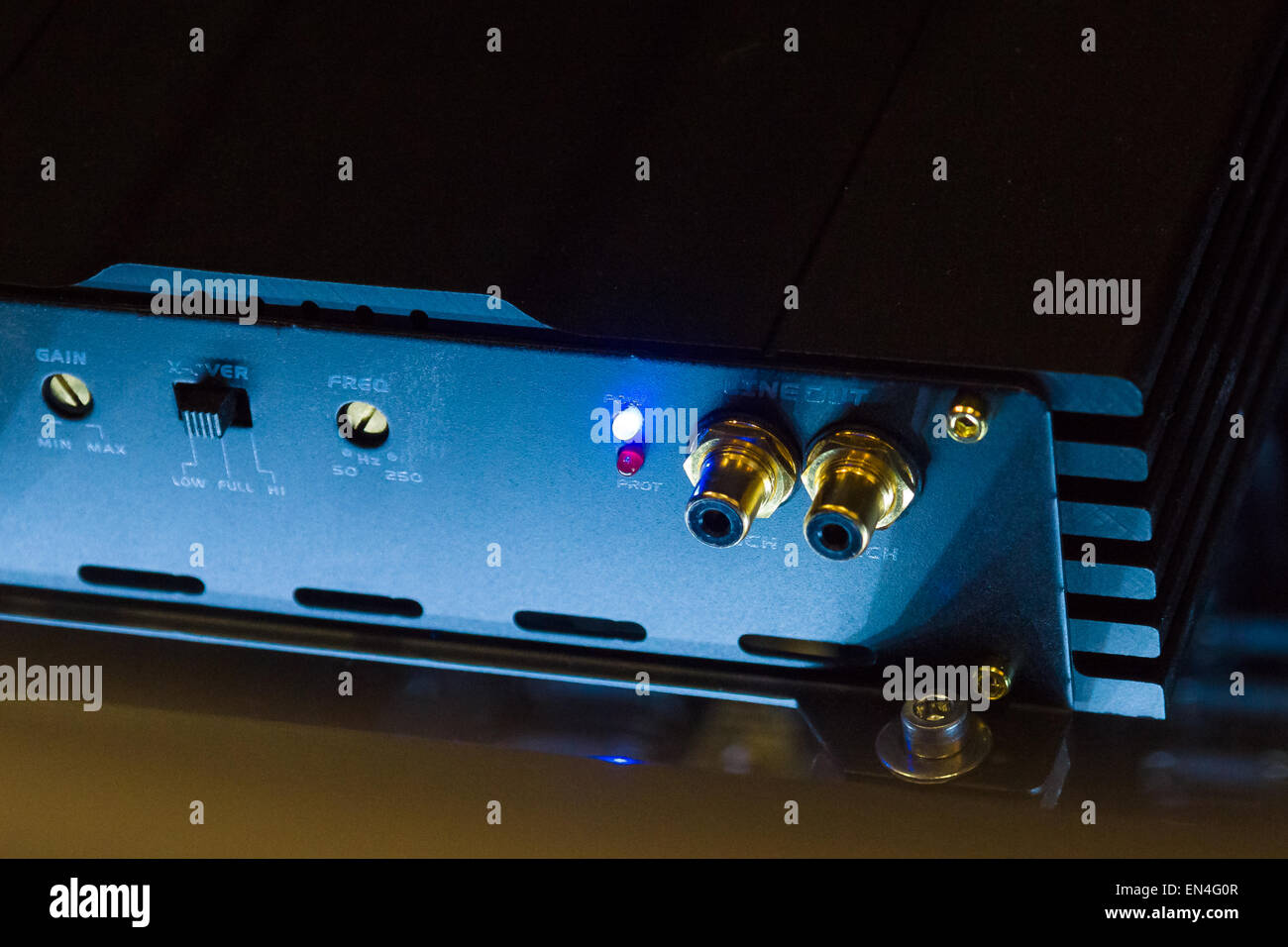 Car audio. Amplifier RS Audio Ability Stock Photo - Alamy
