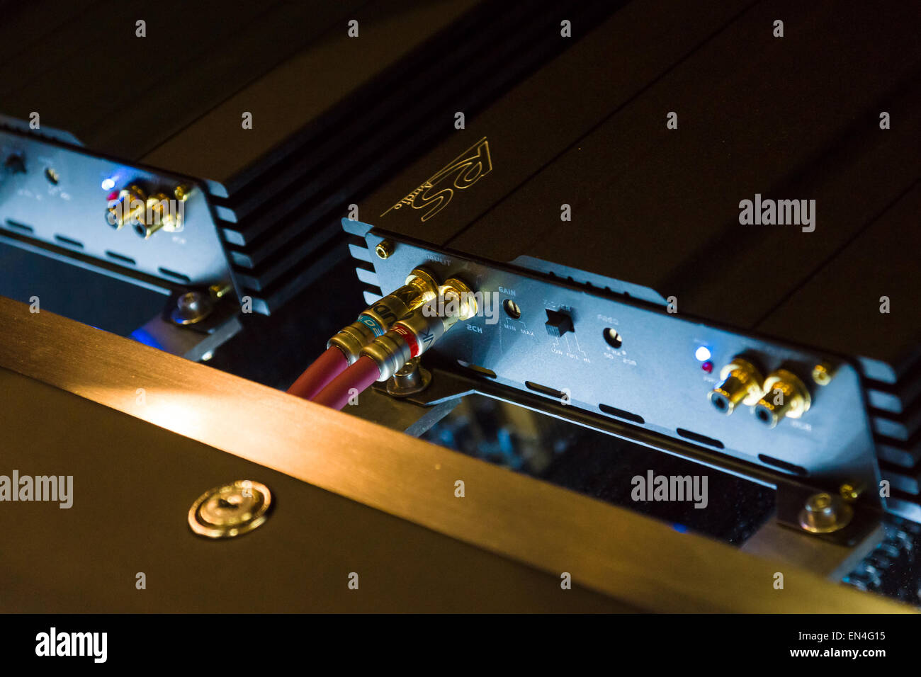 Car audio. Amplifier RS Audio Ability Stock Photo - Alamy