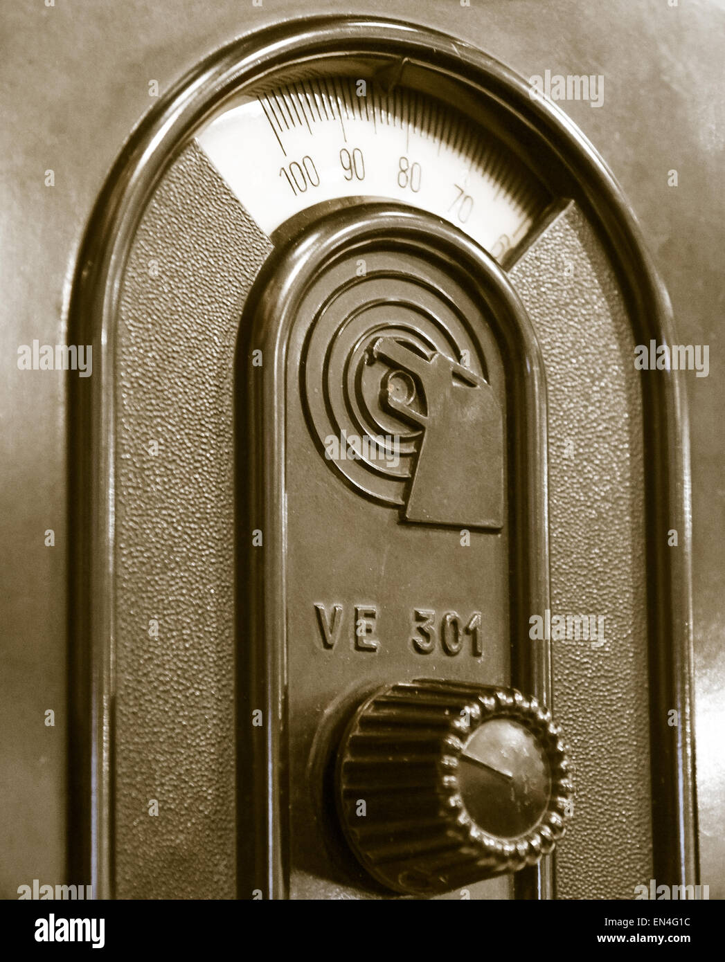 Fragment of vintage radio VE301 Stock Photo - Alamy