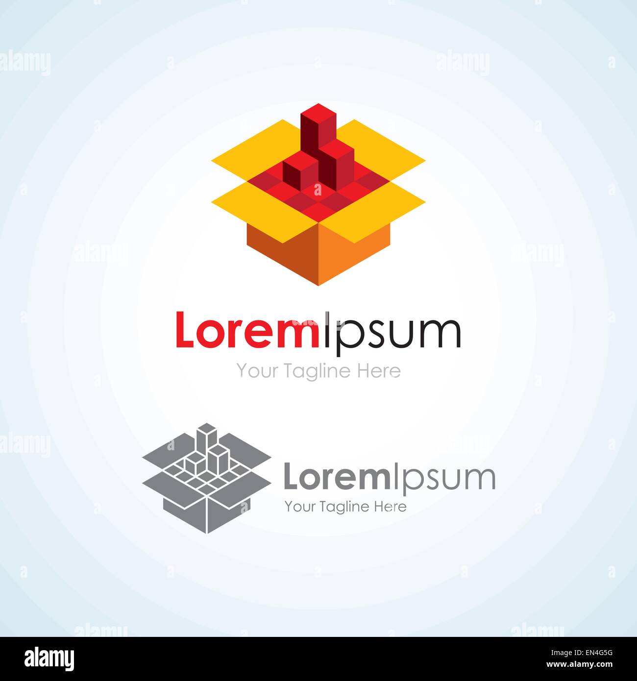 Construction material in a box red simple business icon logo Stock ...