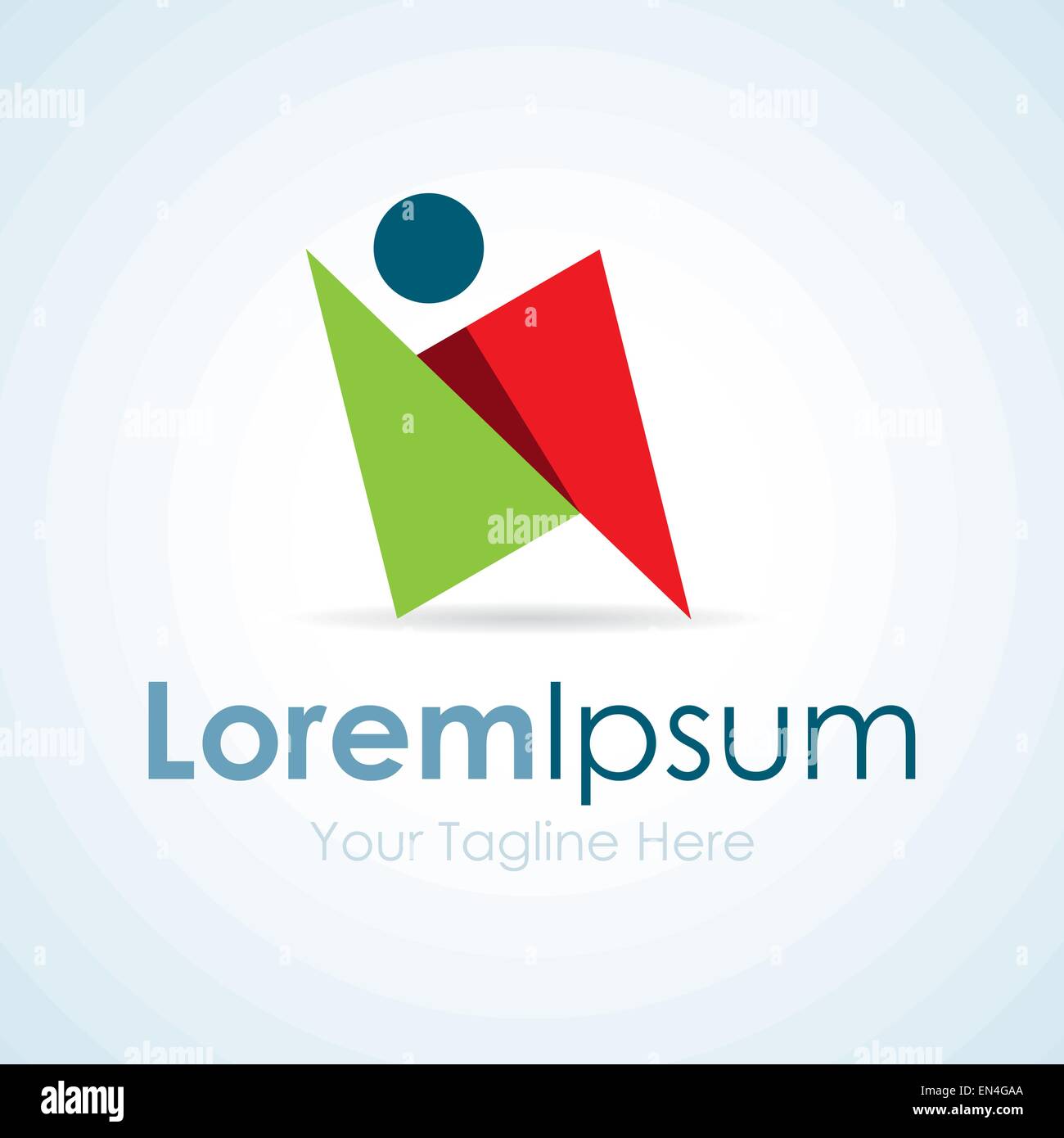 Graph green up and red down simple business icon logo Stock Vector ...