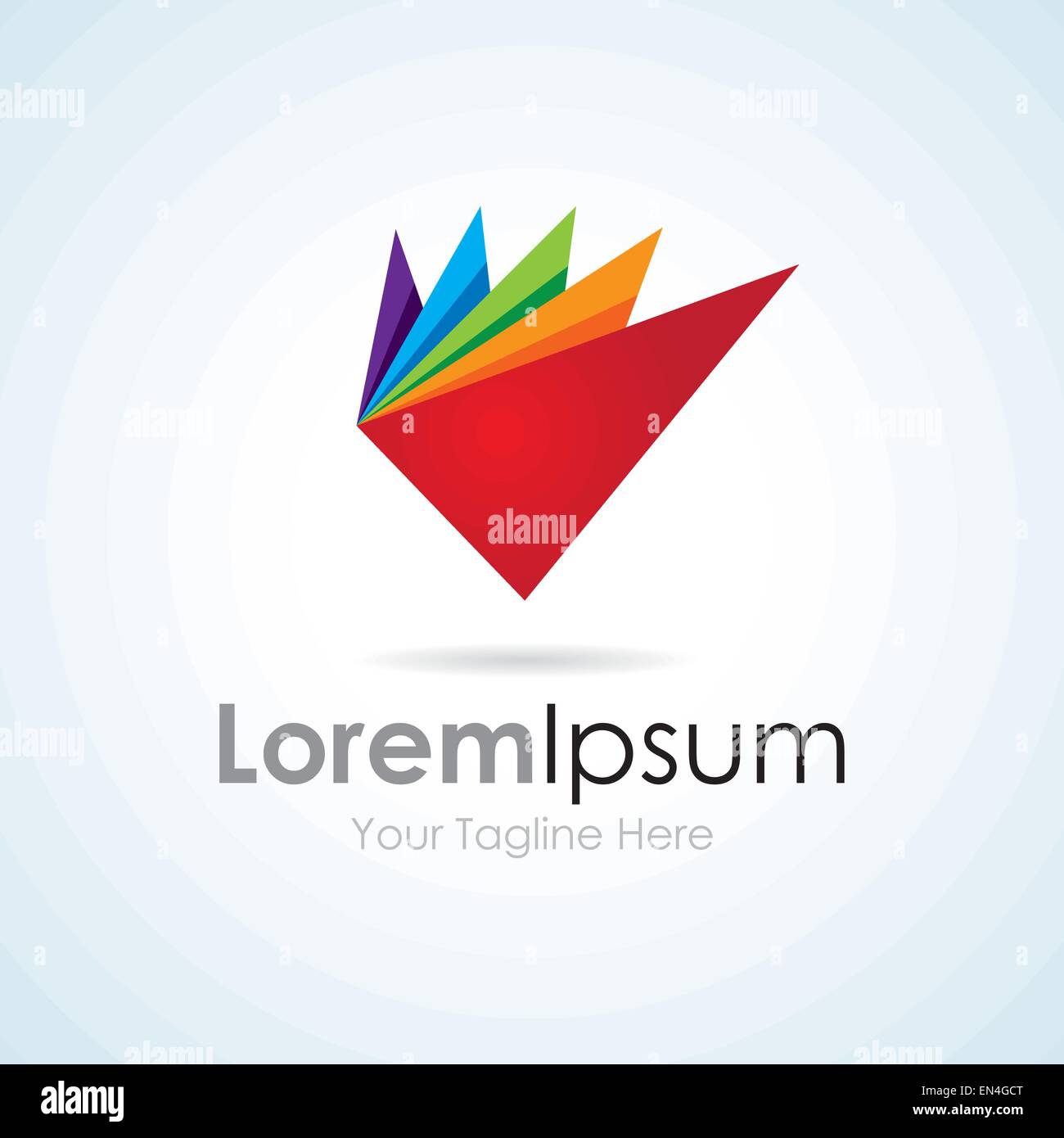 Colorful triangle spectrum innovation simple business icon logo Stock ...