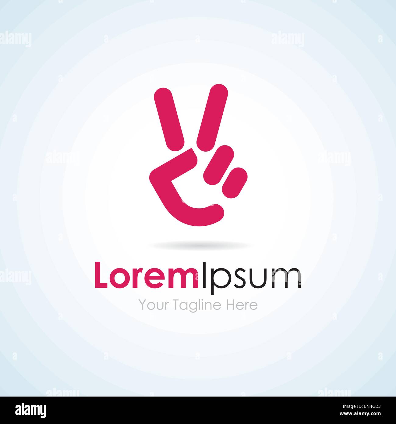 Peace hand gesture simple business icon logo Stock Vector Image & Art ...