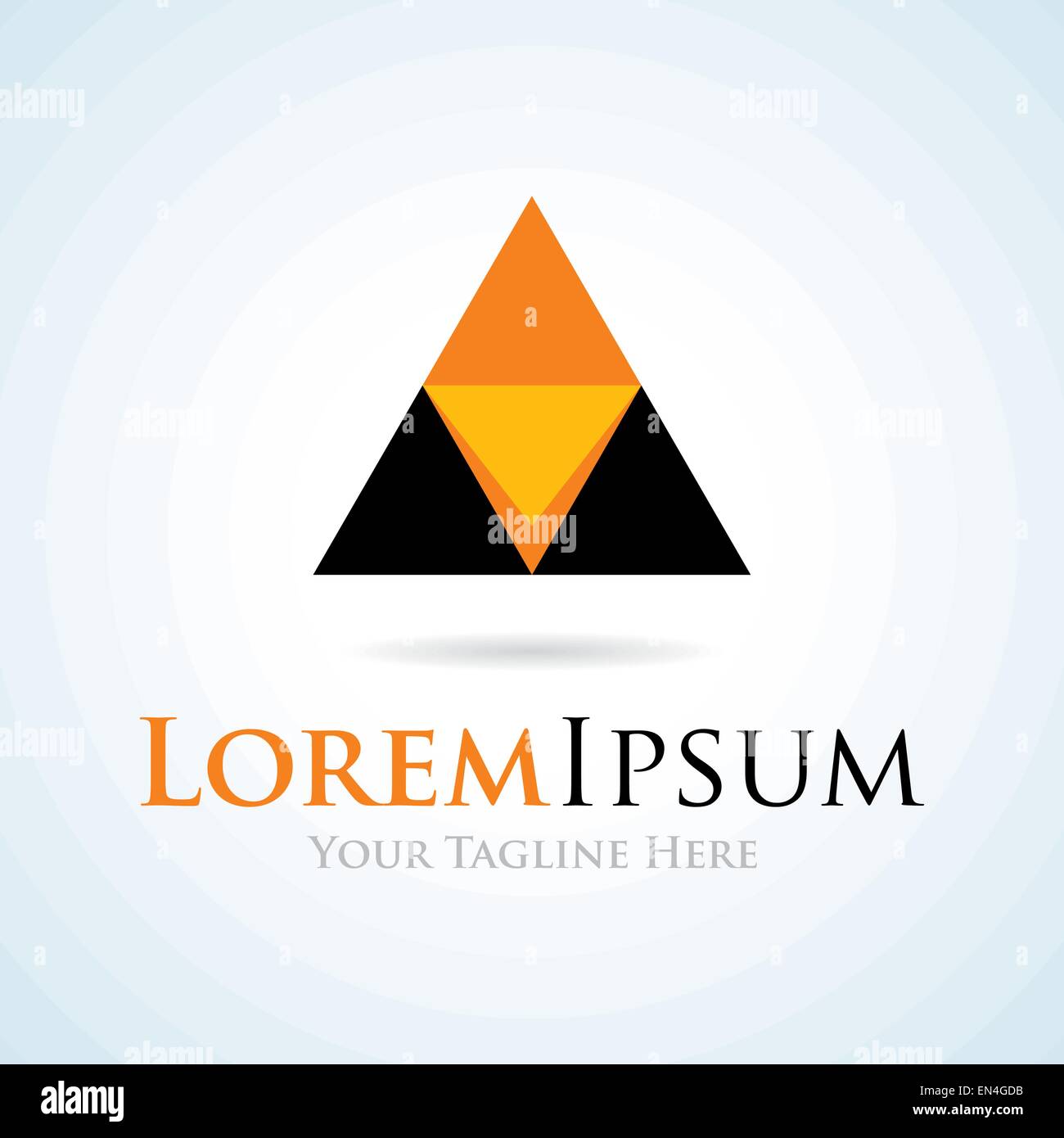 Pro yellow geometric triangle black simple business icon logo Stock ...