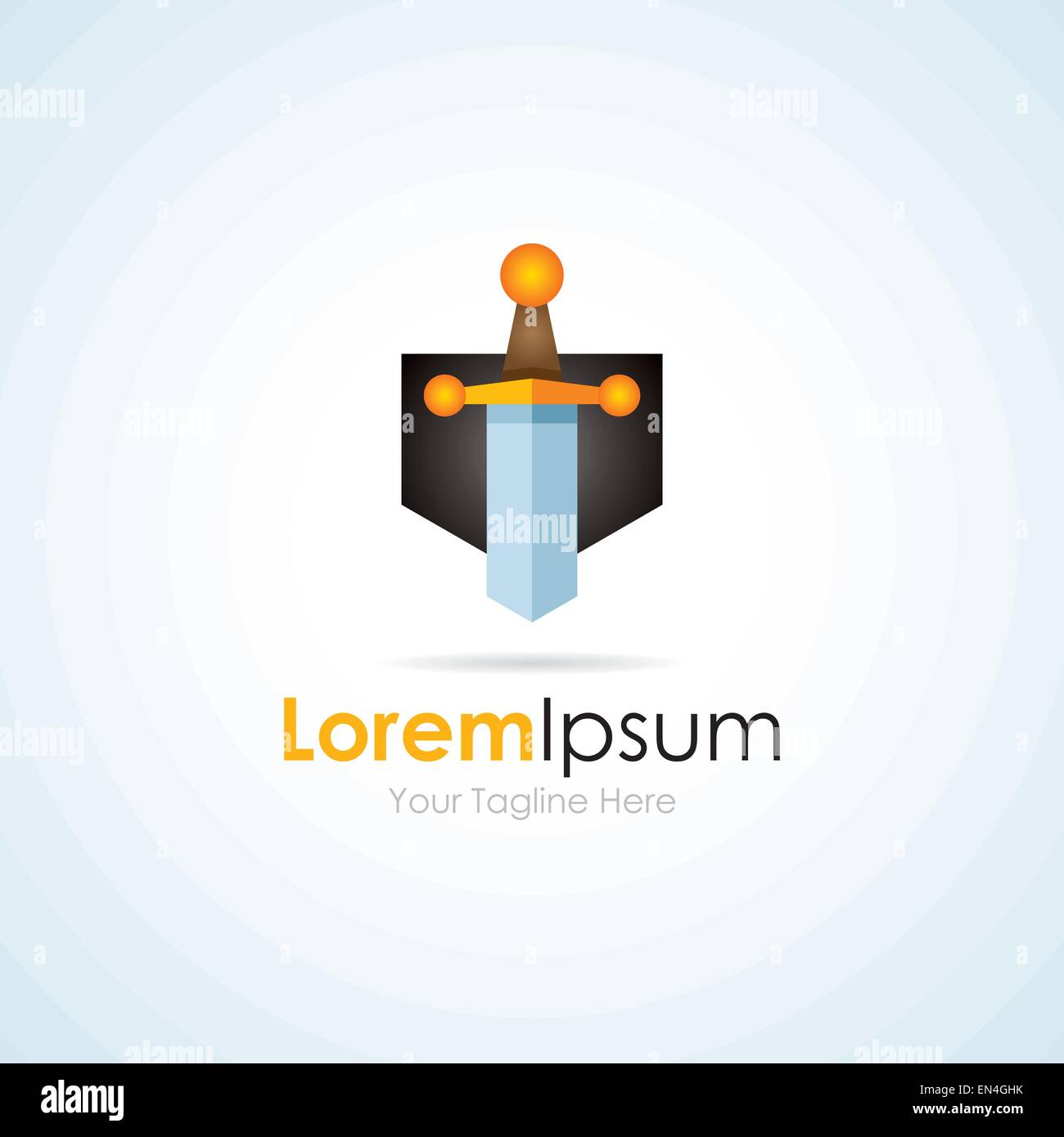 Sword logo hi-res stock photography and images - Alamy