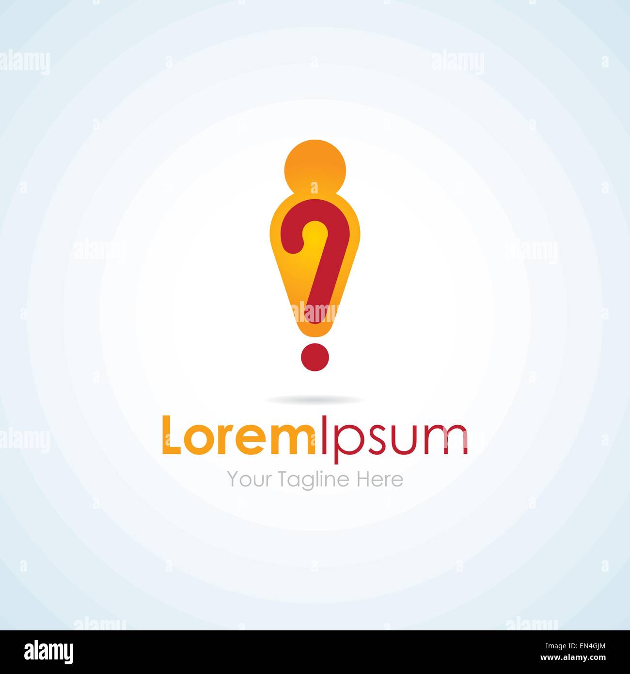 Man silhouette question mark simple business icon logo Stock Vector ...