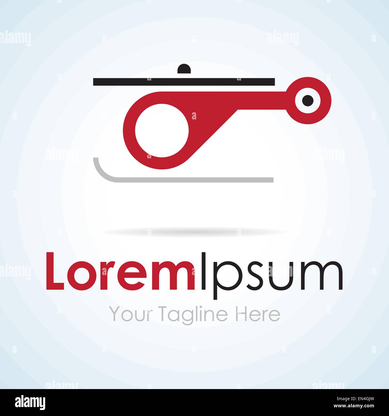 Cute red droid helicopter simple business icon logo Stock Vector Image ...