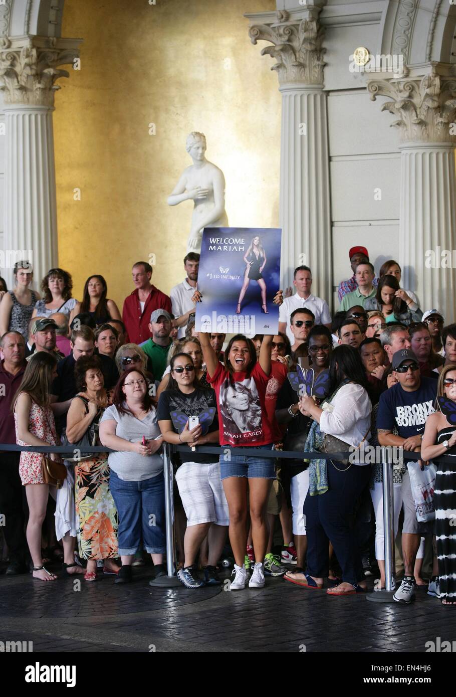 Las Vegas, NV, USA. 27th Apr, 2015. Mariah Carey fans at arrivals for ...