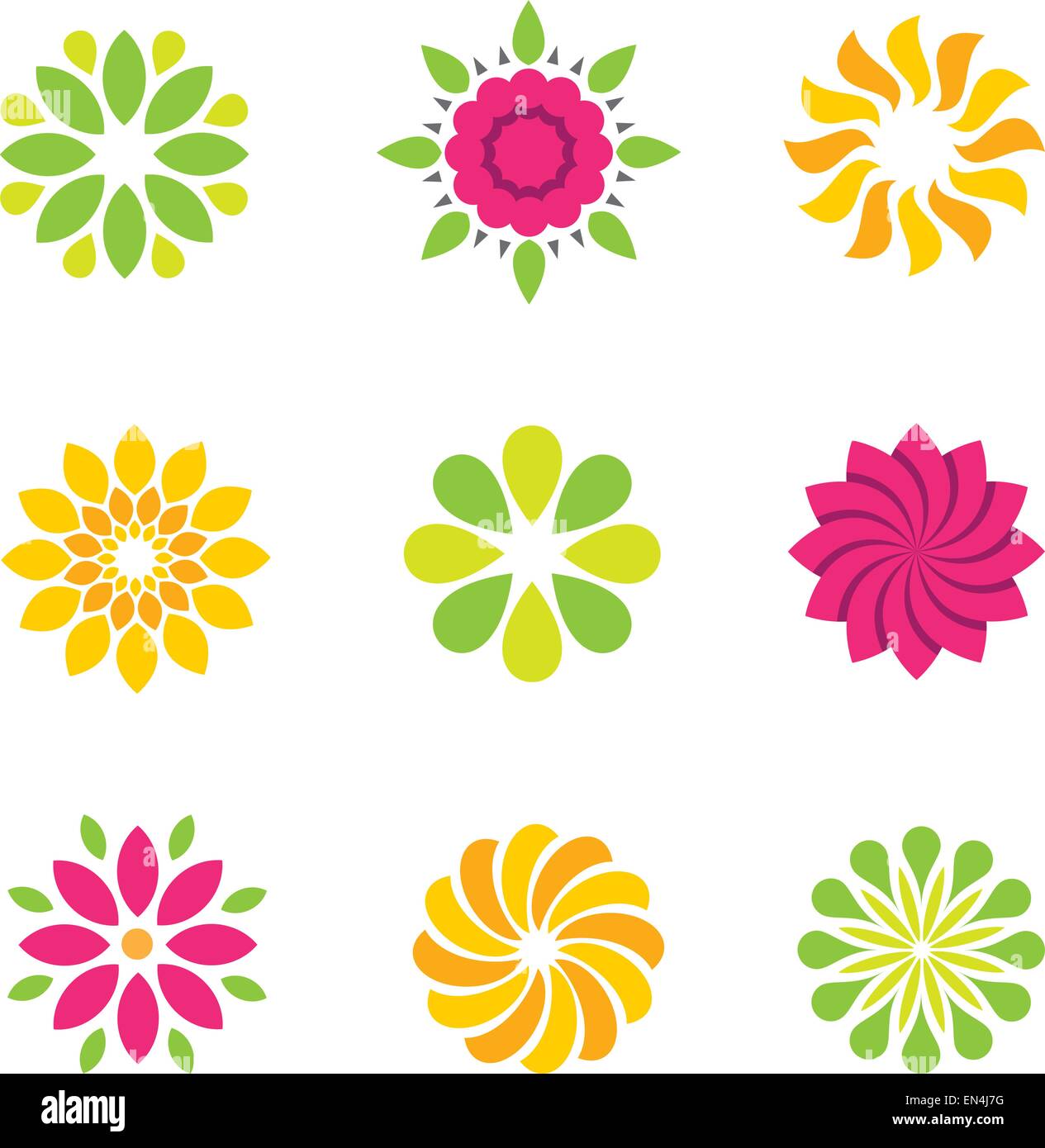 flowers symbol and icons Stock Vector Image & Art - Alamy