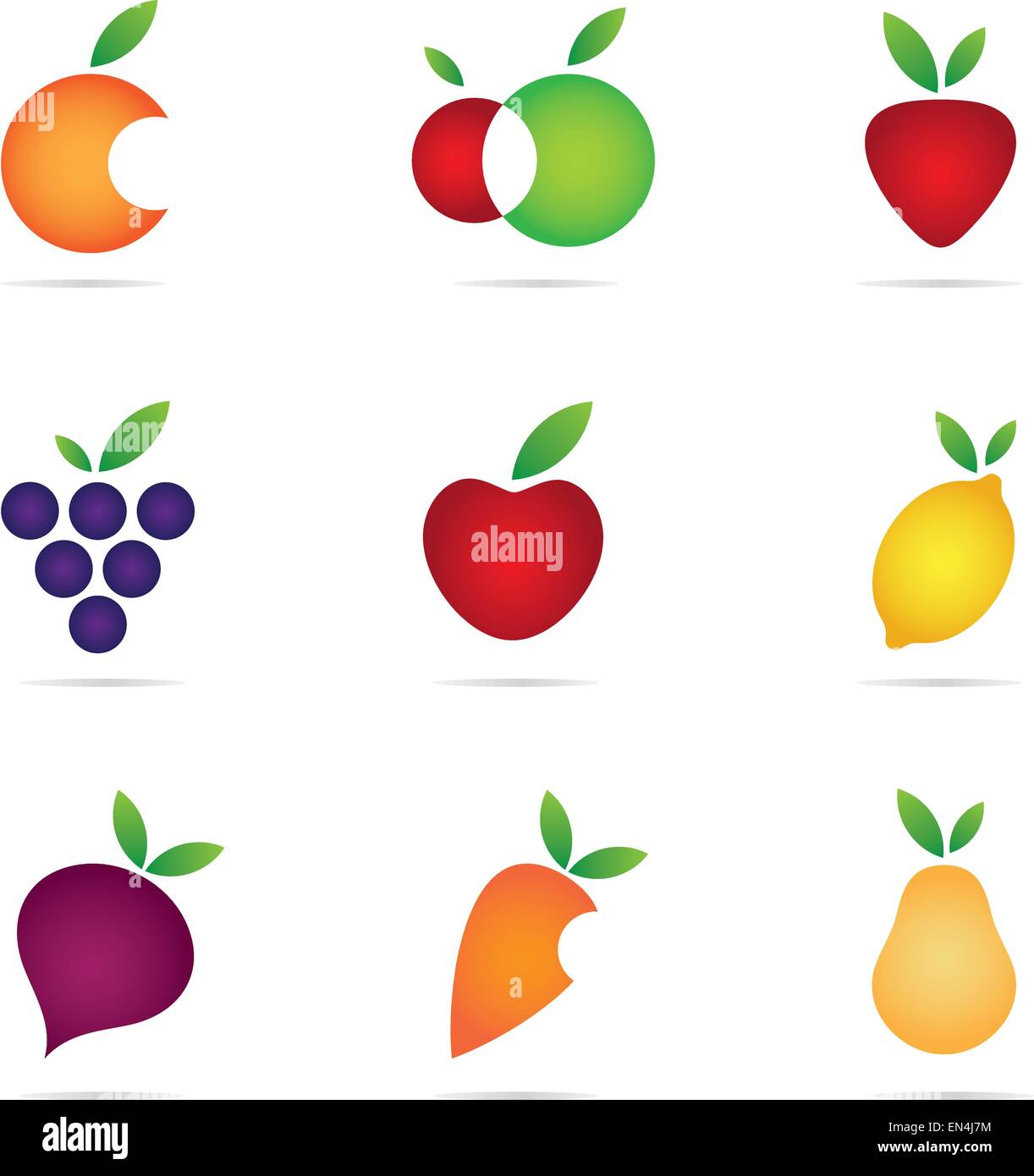fruit logos and icons Stock Vector Image & Art - Alamy