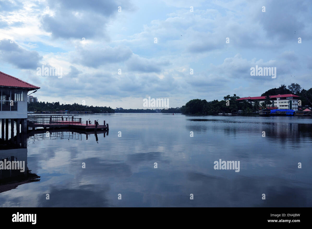 Beautiful view of a boat jetty Stock Photo - Alamy