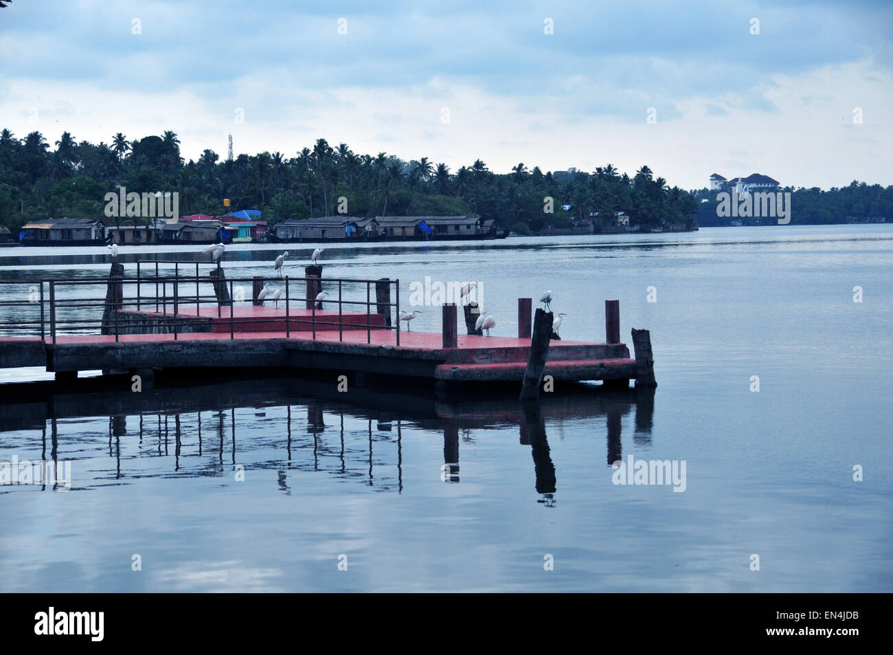 Beautiful view of a boat jetty Stock Photo - Alamy