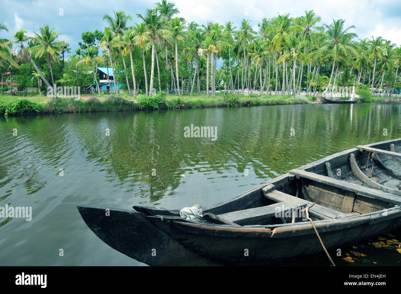 Boat on river Stock Photo - Alamy