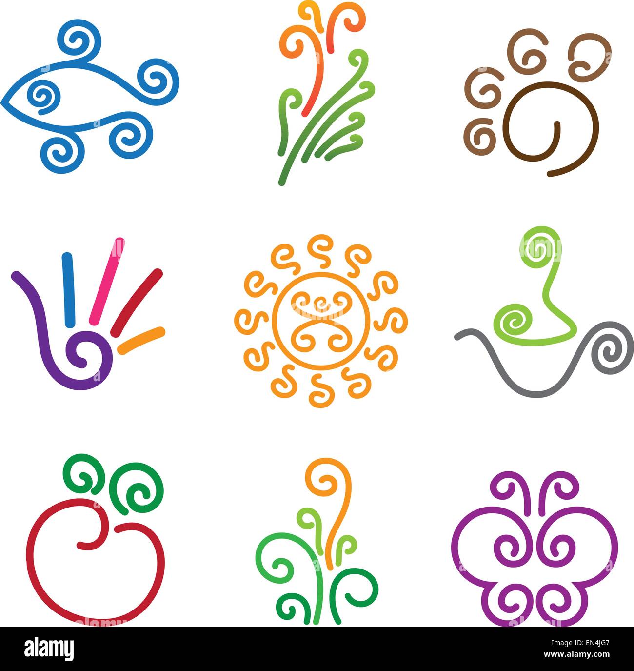 Line sketch drawing colorful diversity template Stock Vector Image ...