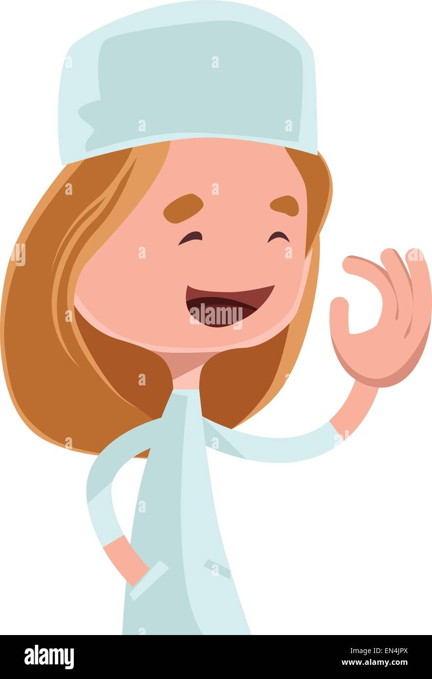 Medical doctor assistant vector illustration cartoon character Stock ...