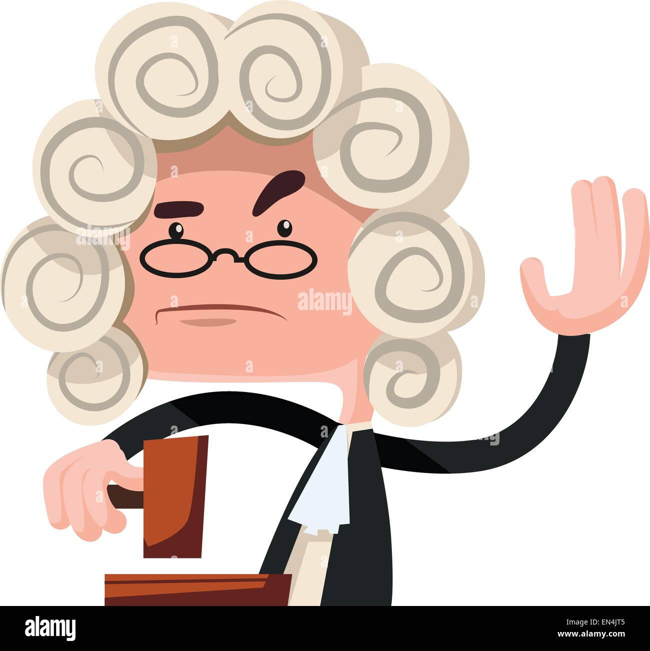Judge making a verdict vector illustration cartoon character Stock ...