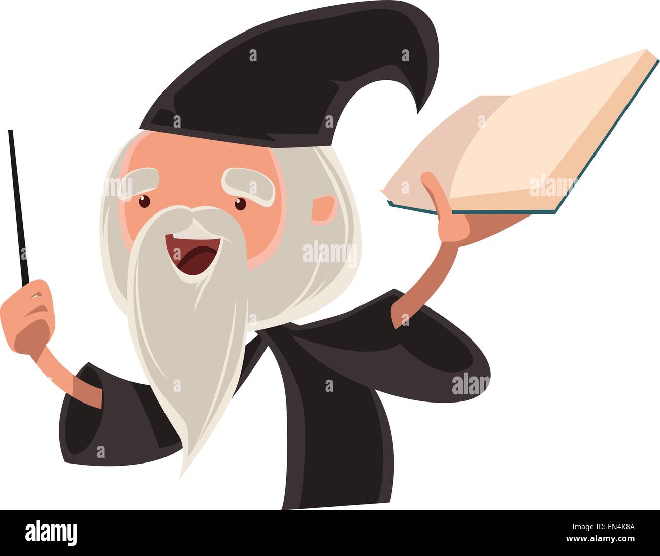 Great wizard old man vector illustration cartoon character Stock Vector ...