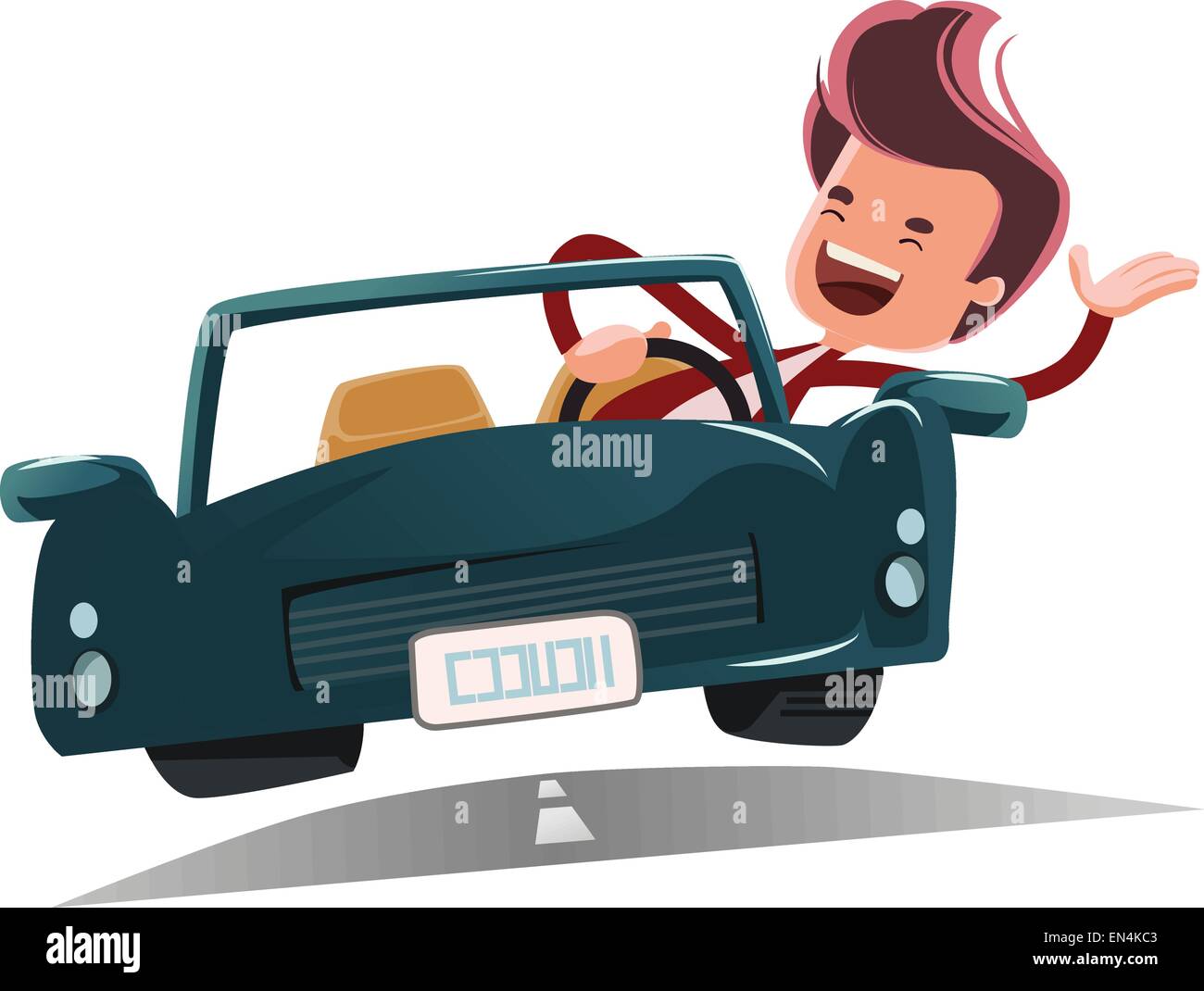 Enjoying the ride vector illustration cartoon character Stock Vector ...