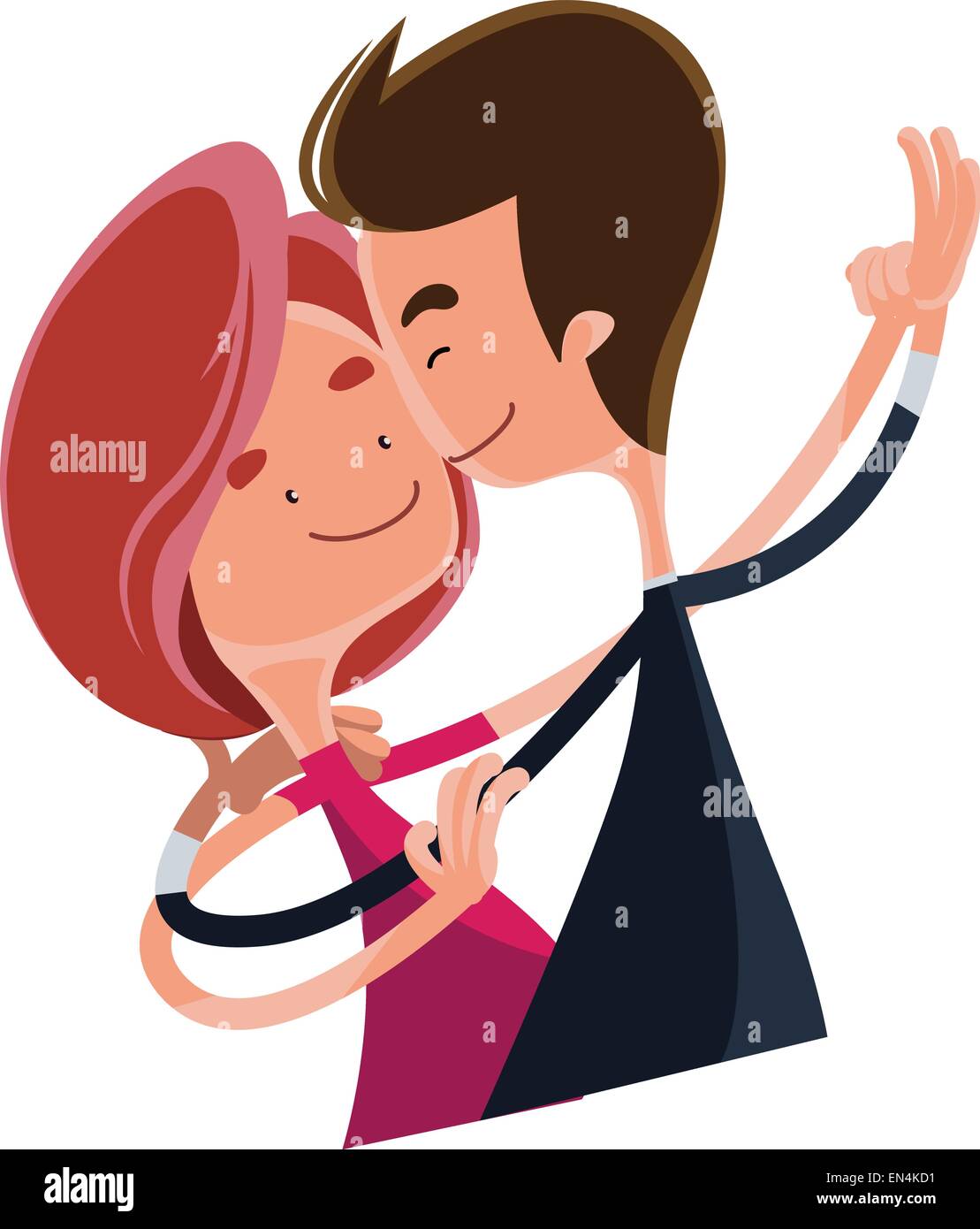Couple in love dancing vector illustration cartoon character Stock ...
