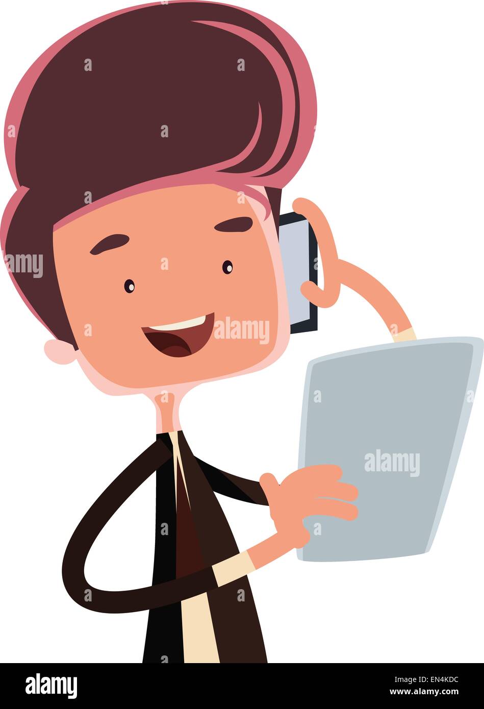Man talking on phone vector illustration cartoon character Stock Vector ...