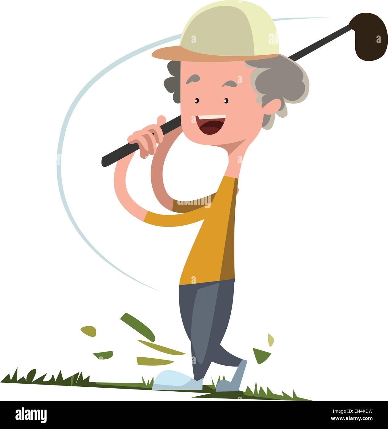Man playing golf vector illustration cartoon character Stock Vector ...