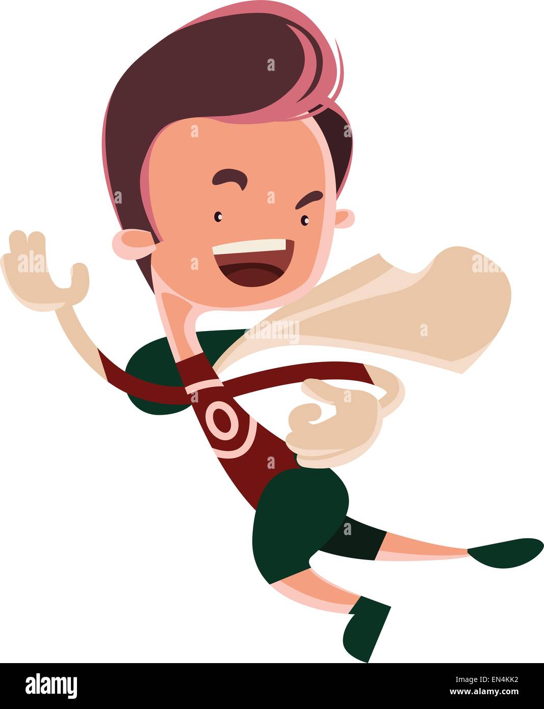 Running man superhero comic vector illustration cartoon character Stock ...