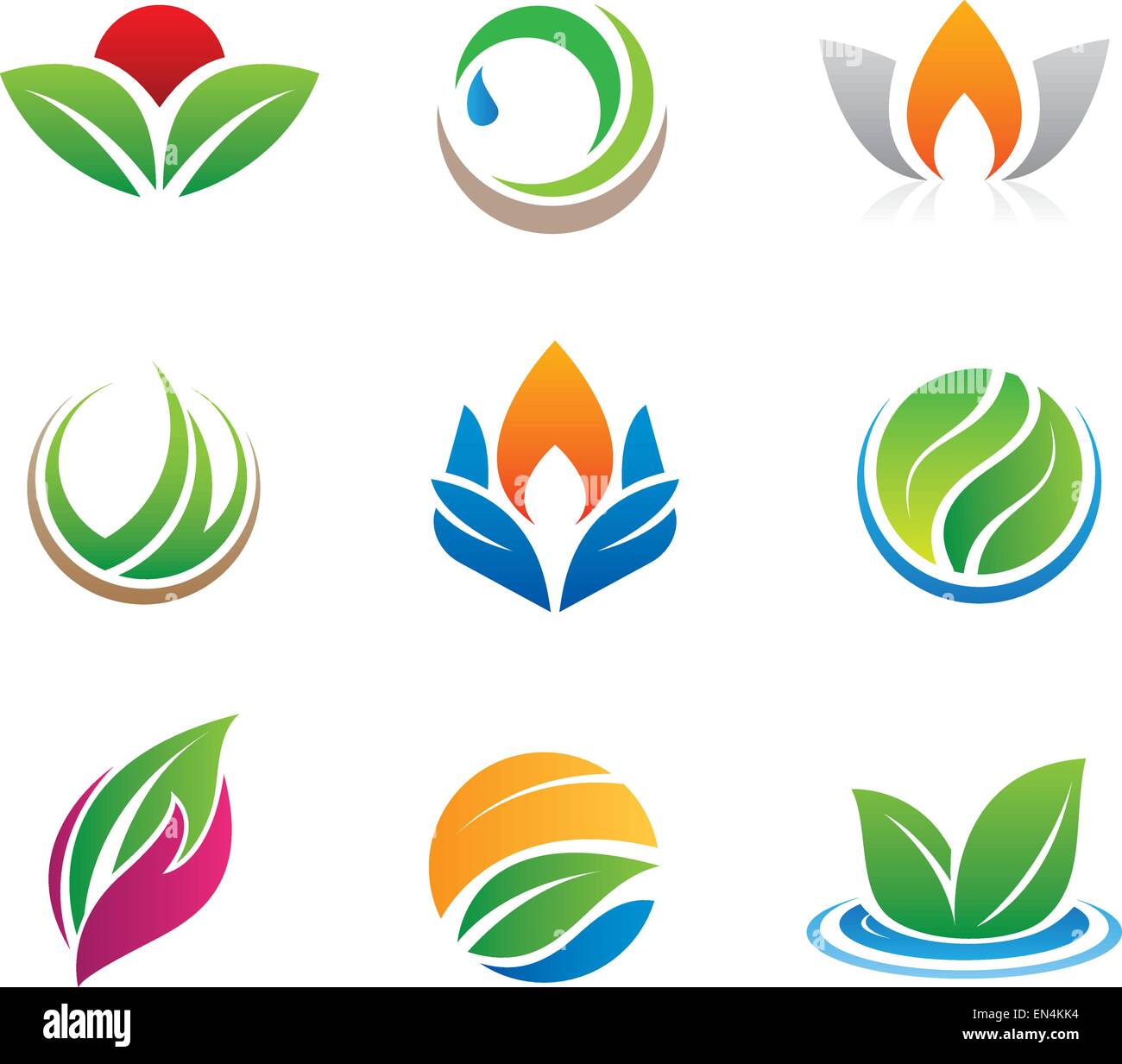 nature icons and logos Stock Vector Image & Art - Alamy