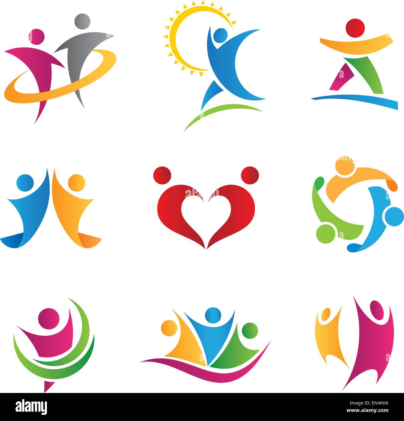 people in action logos and icons Stock Vector Image & Art - Alamy