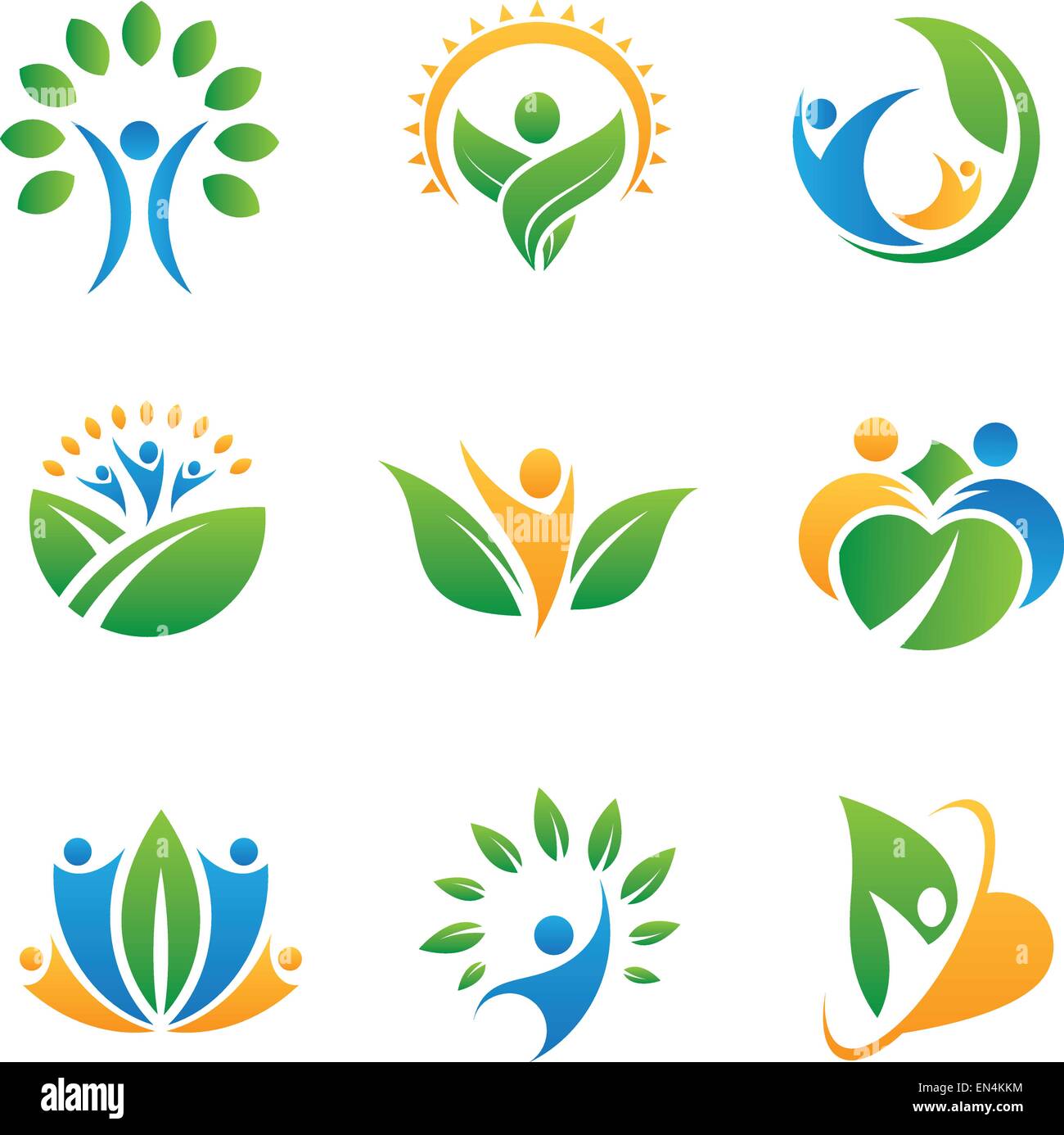 people in nature icons and logos Stock Vector Image & Art - Alamy
