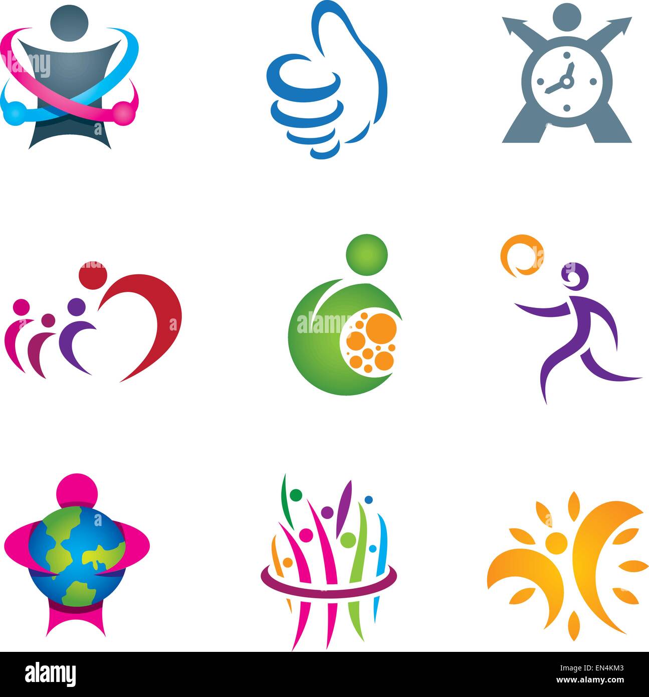 Positive social people exploring and living happy healthy life Stock ...