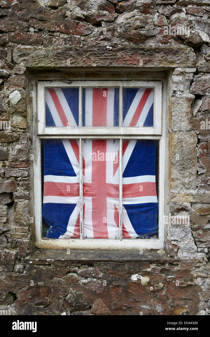 Union Jack in window Stock Photo - Alamy