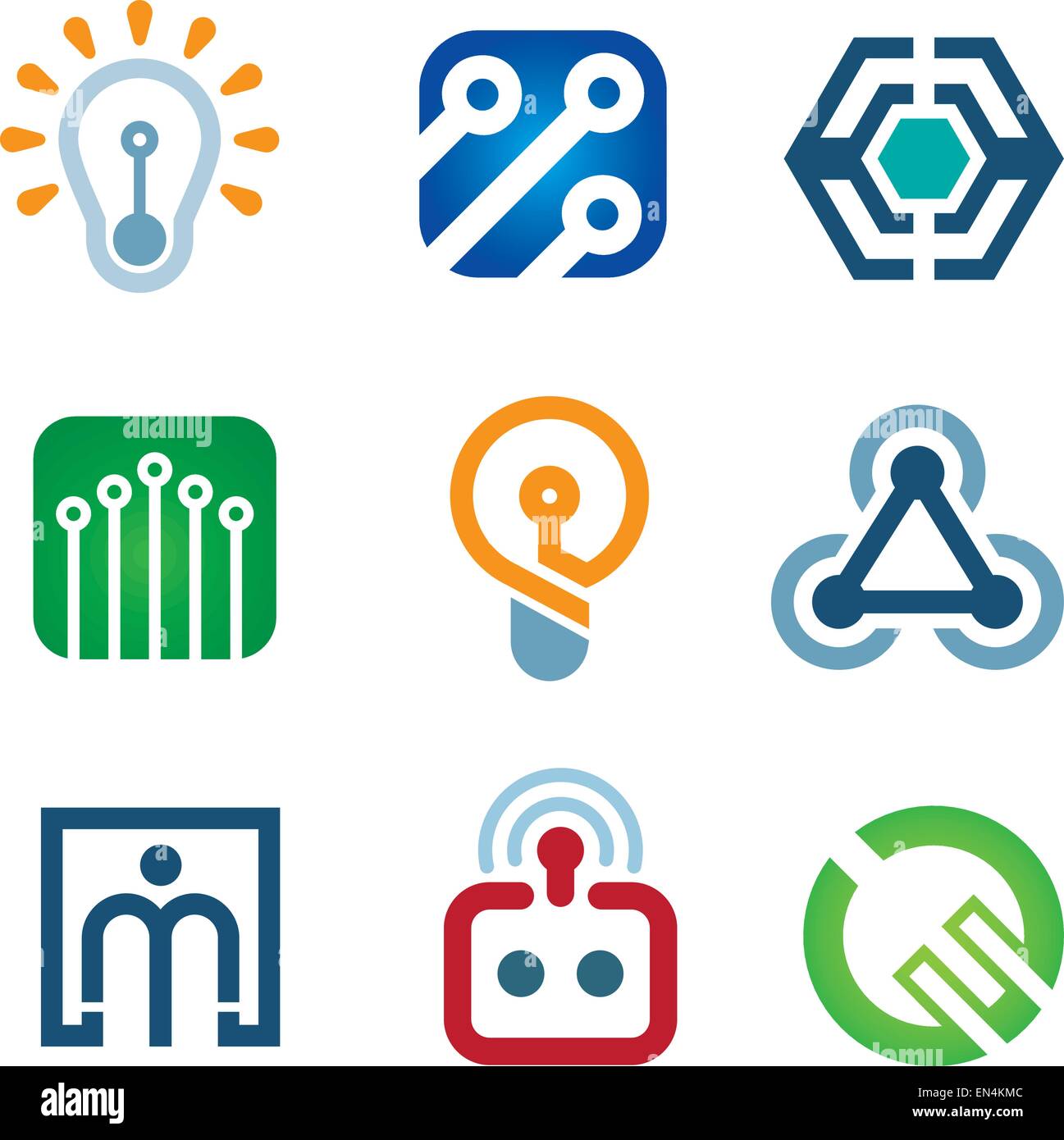 New age of innovative technology modern society icon set Stock Vector ...