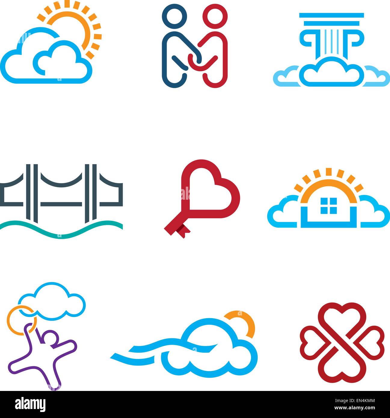 People know no limits in creativity creation app icon set Stock Vector ...