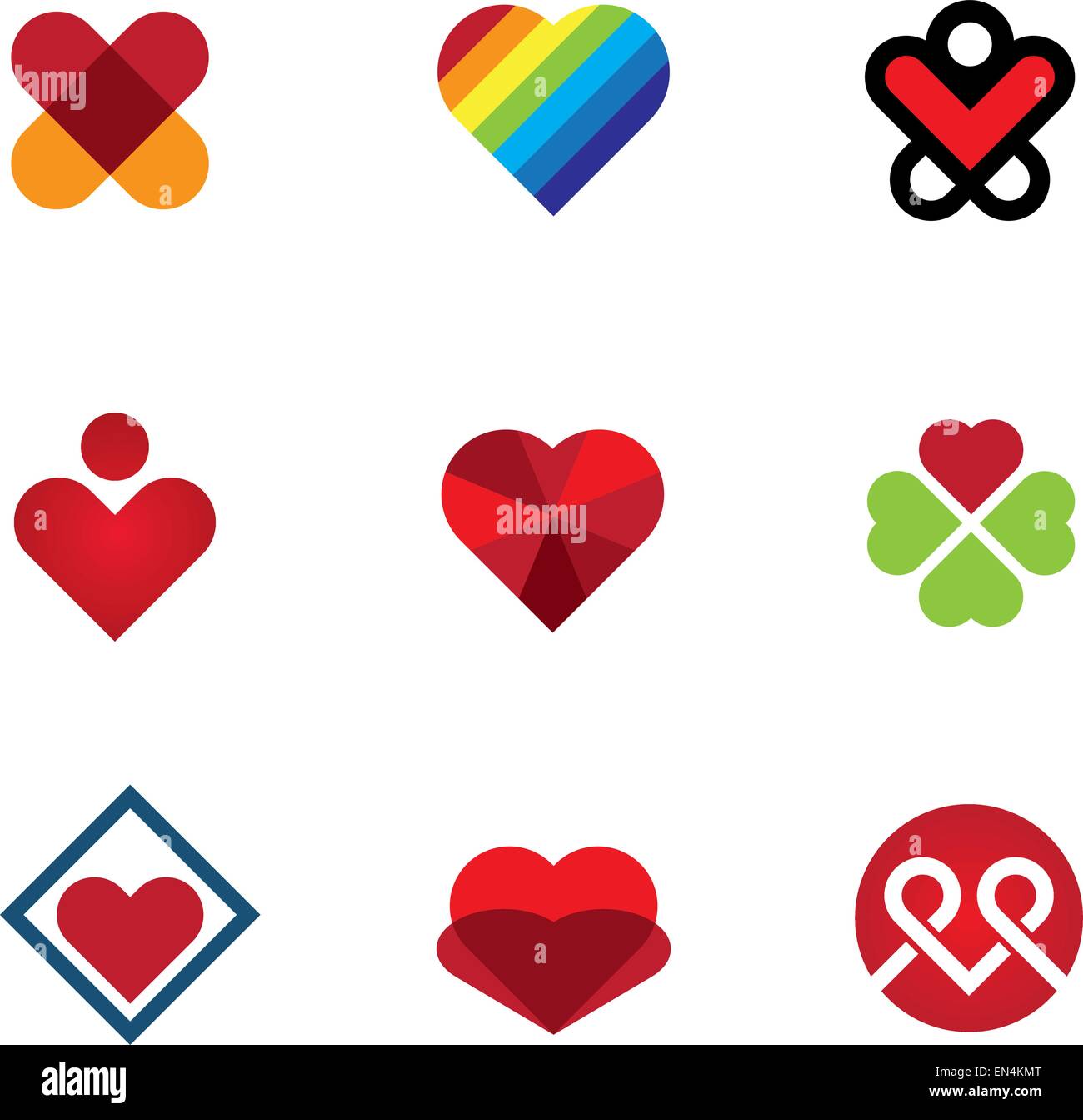 Give love special gift red heart symbol logo icon Stock Vector Image ...
