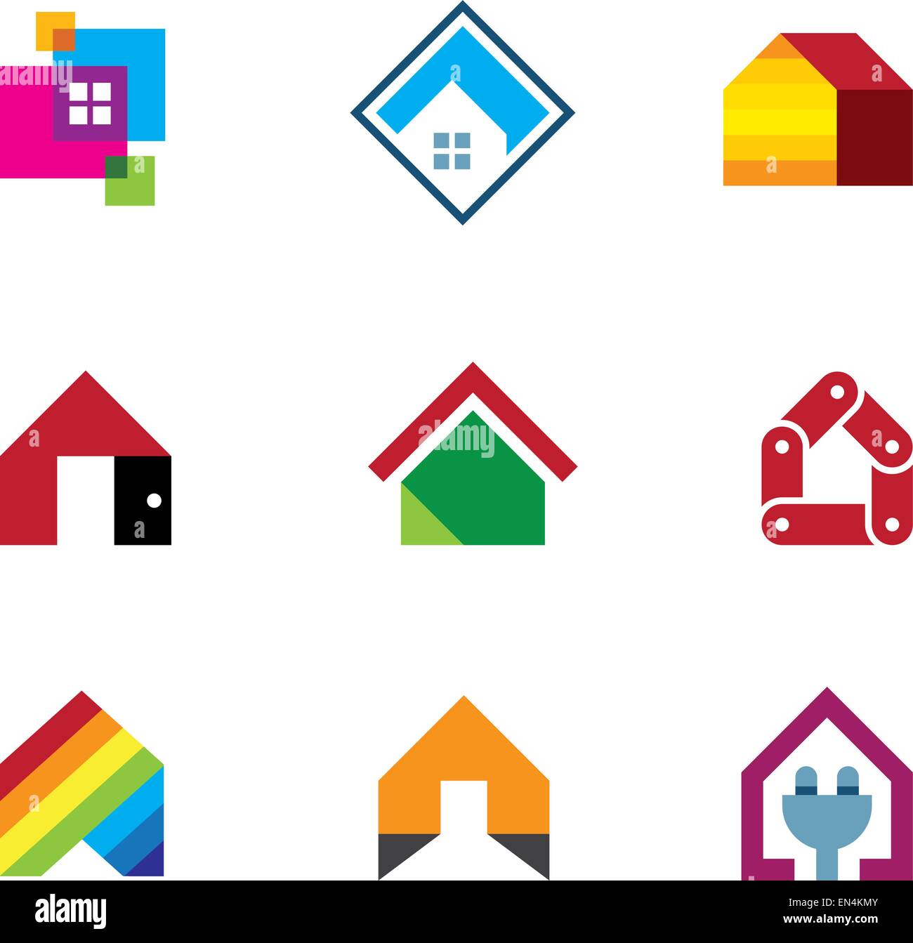 Design safe home real estate interior construction logo icon Stock ...