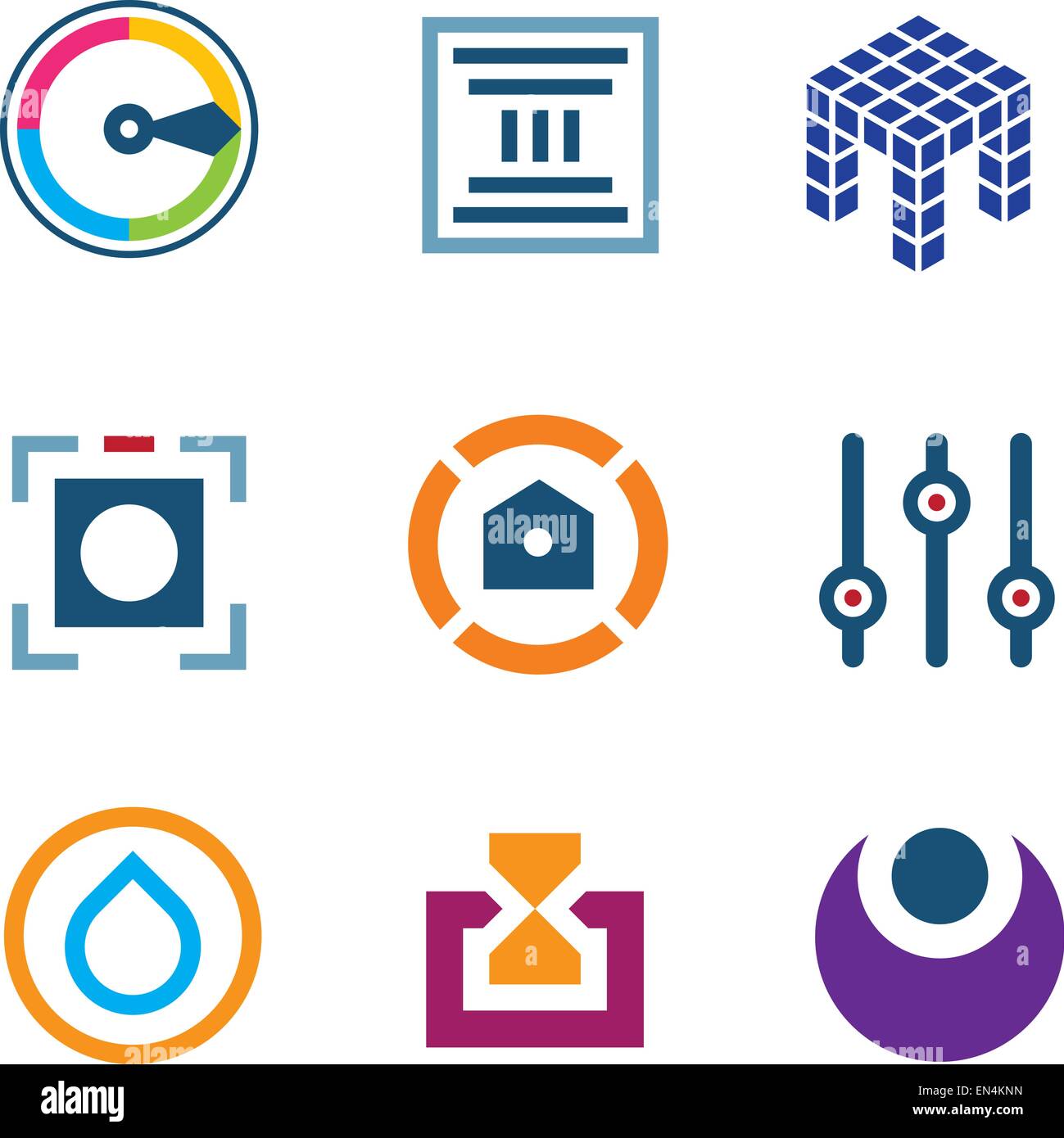 High technology settings optimization digital science developer logo ...