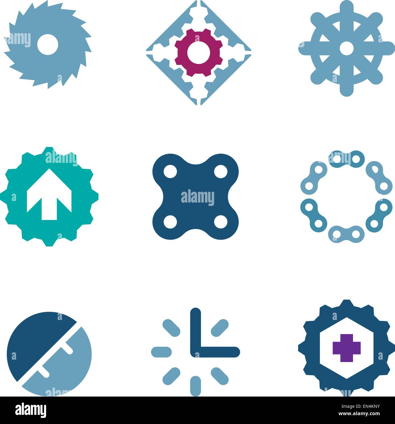 Solid steel chain of strength company business success icon logo Stock ...