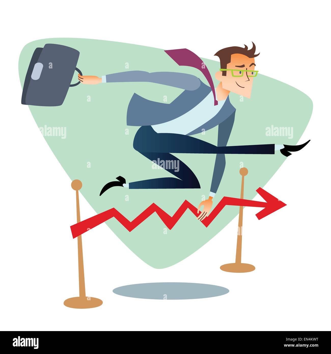 Jumping barriers Stock Vector Images - Alamy