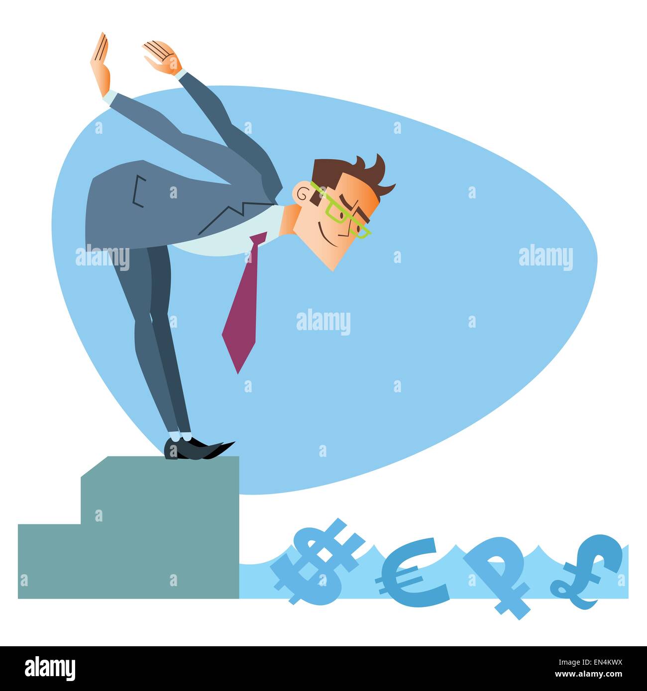 Businessman swimmer pool money The topics of business through images of ...