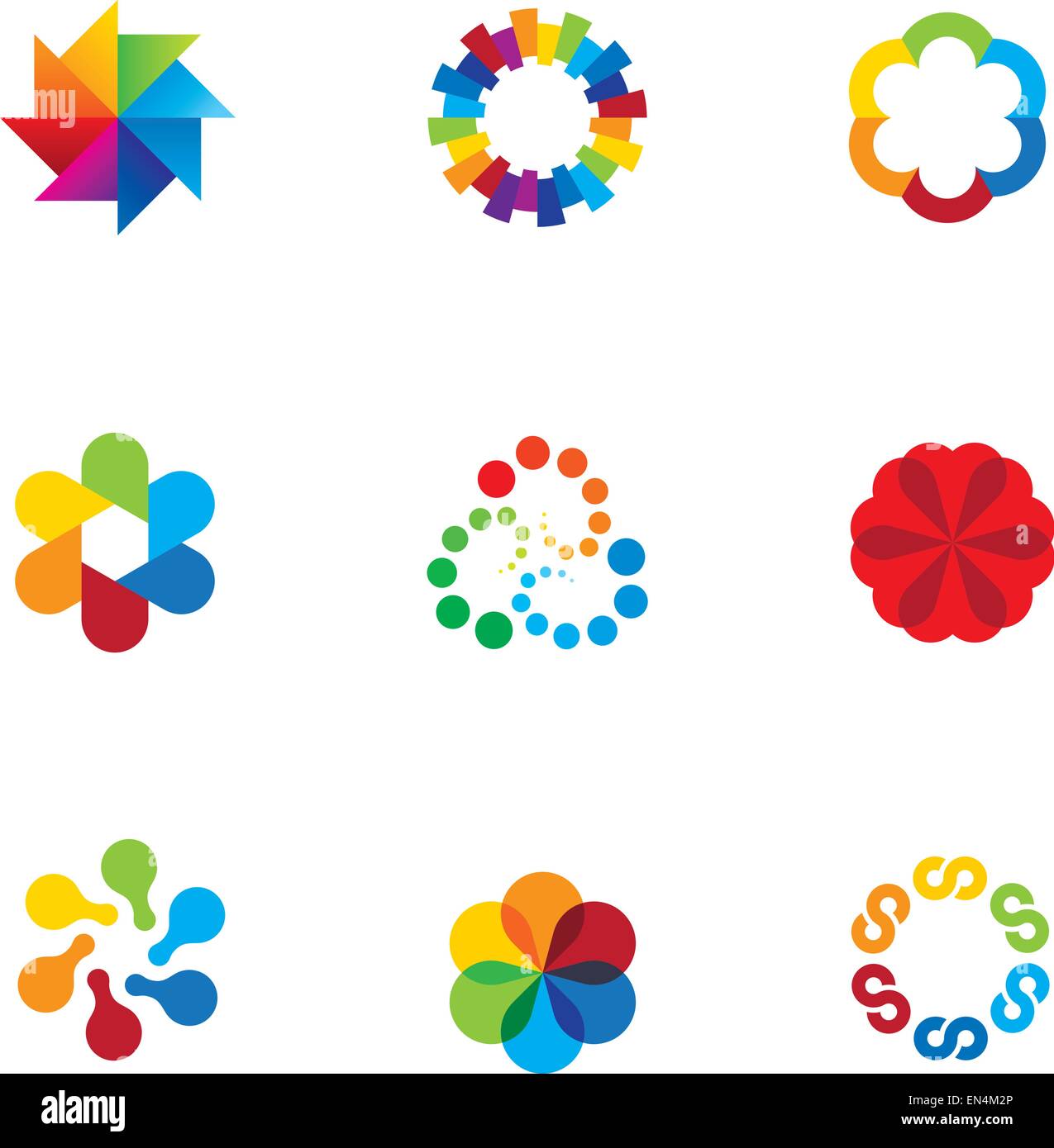 Abstract social partnership community company bond colorful app logo ...