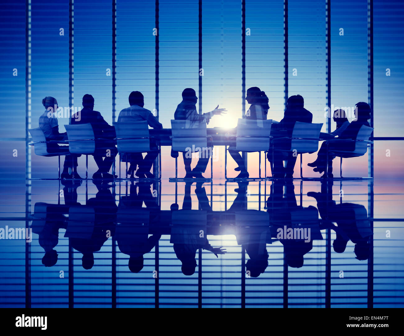 Business Meeting Backlit Professional Strategy Concept Stock Photo - Alamy